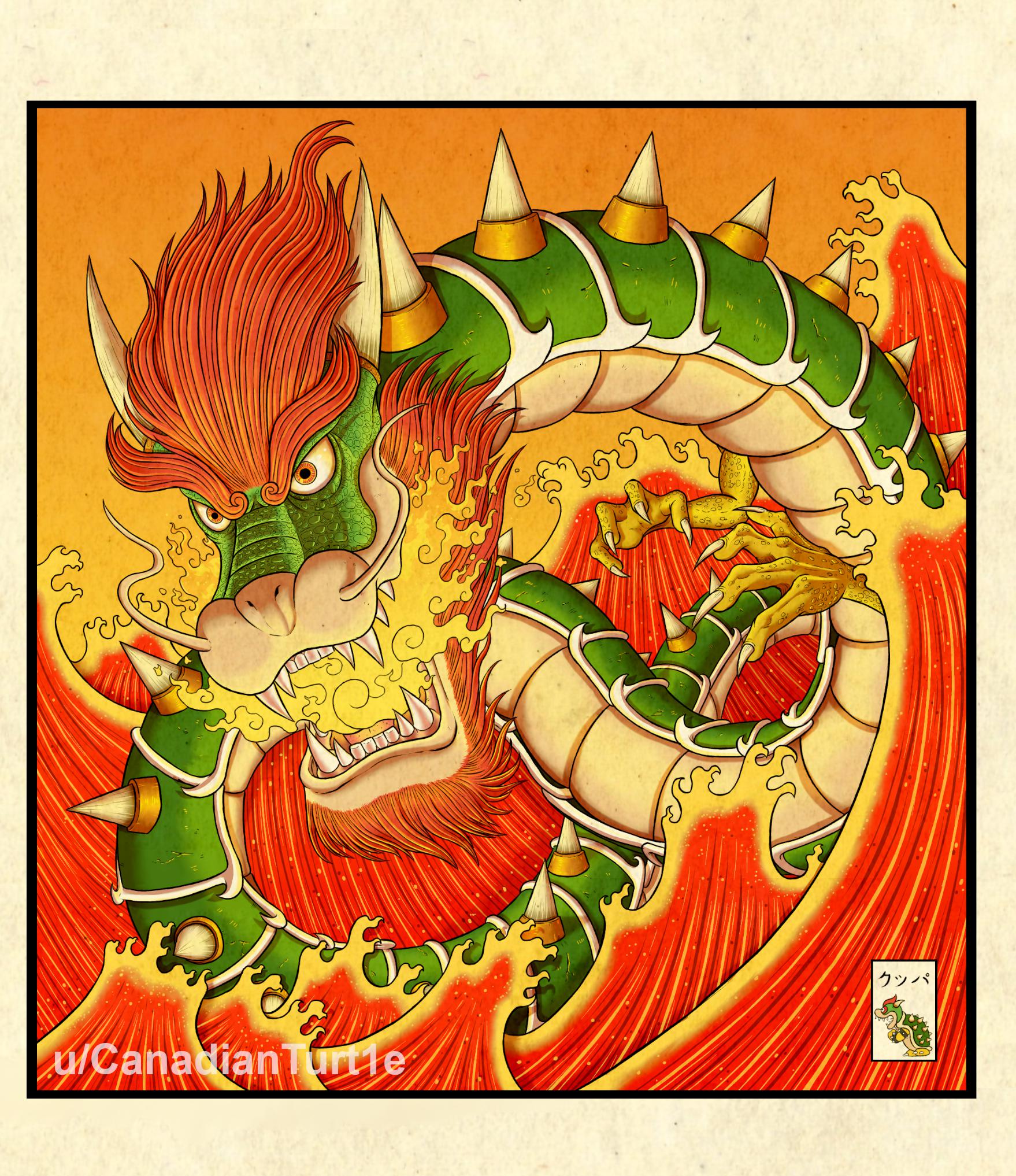 Download Bowser Video Game Mario Bros. Dragon Illustration Art