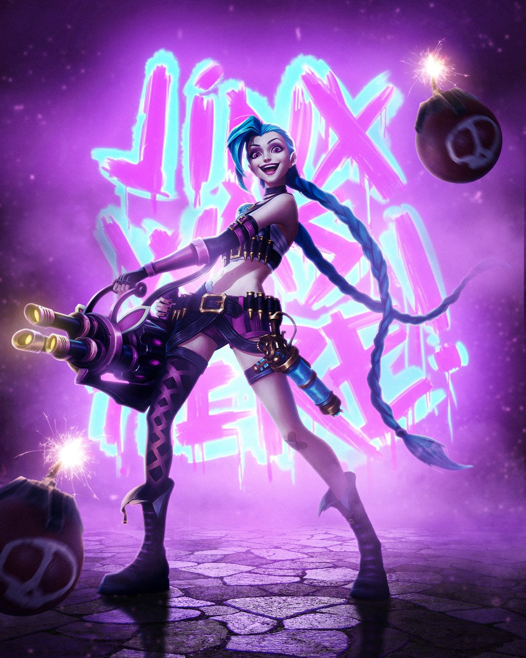Download Jinx (League Of Legends) Video Game League Of Legends Art