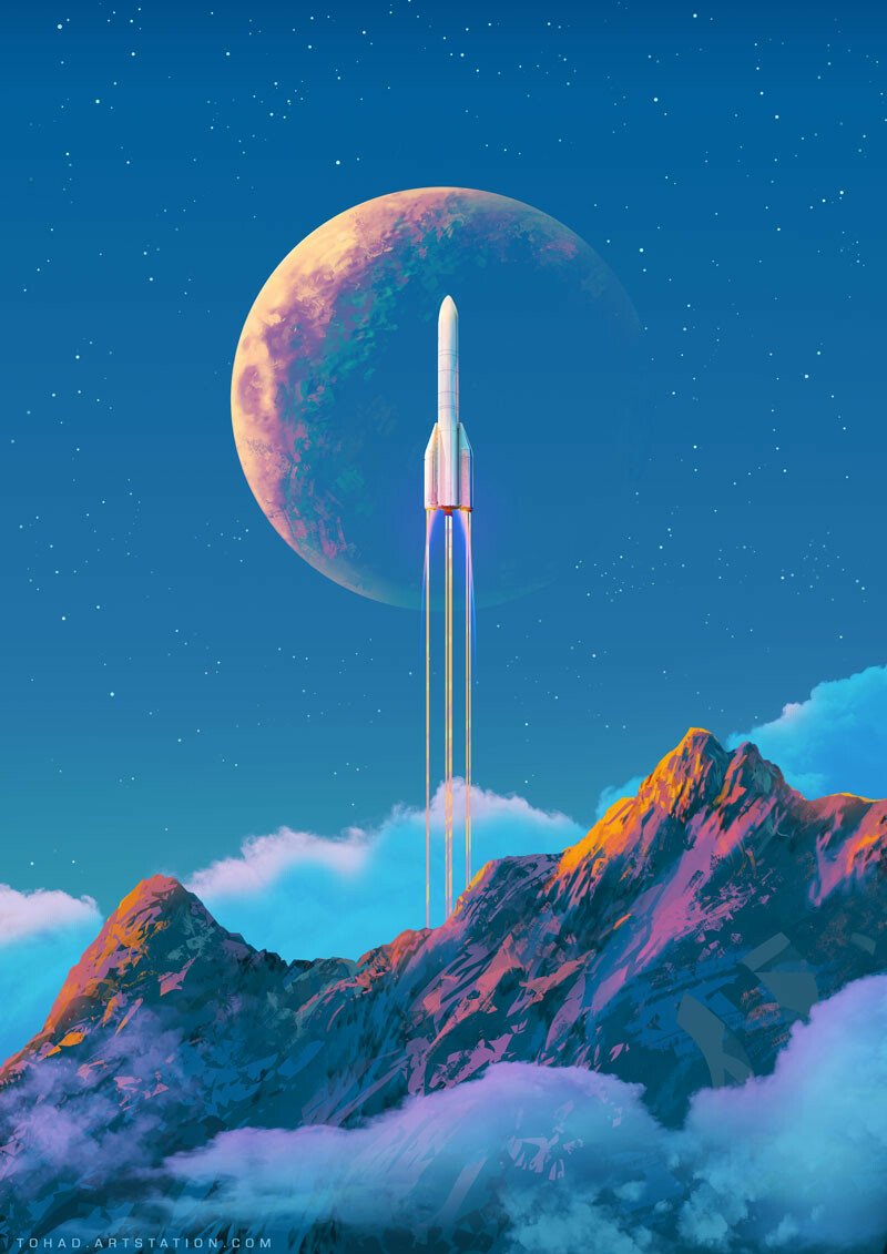 Download Man Made Rocket Art