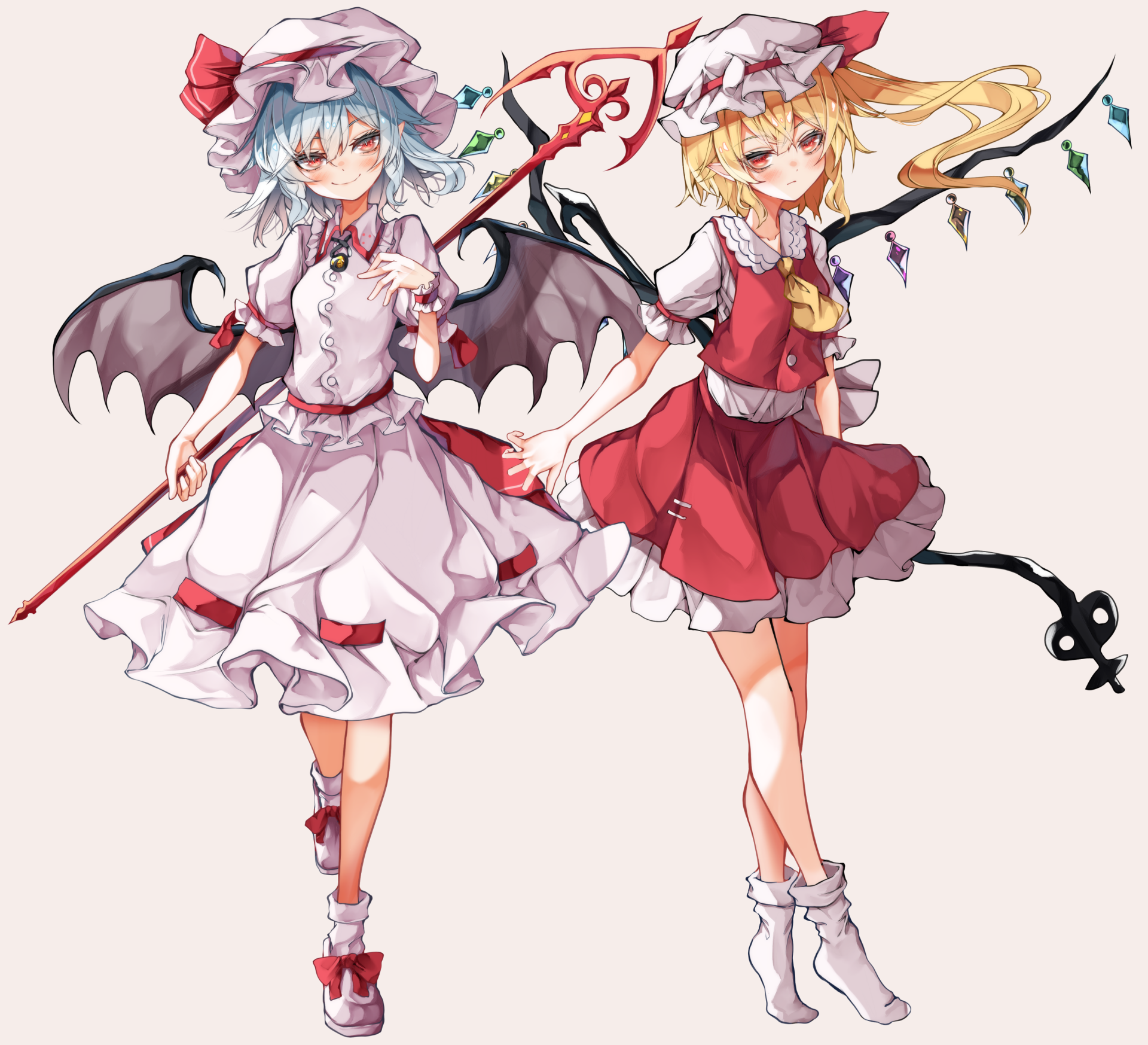 Download Flandre Scarlet Remilia Scarlet Anime Touhou Art