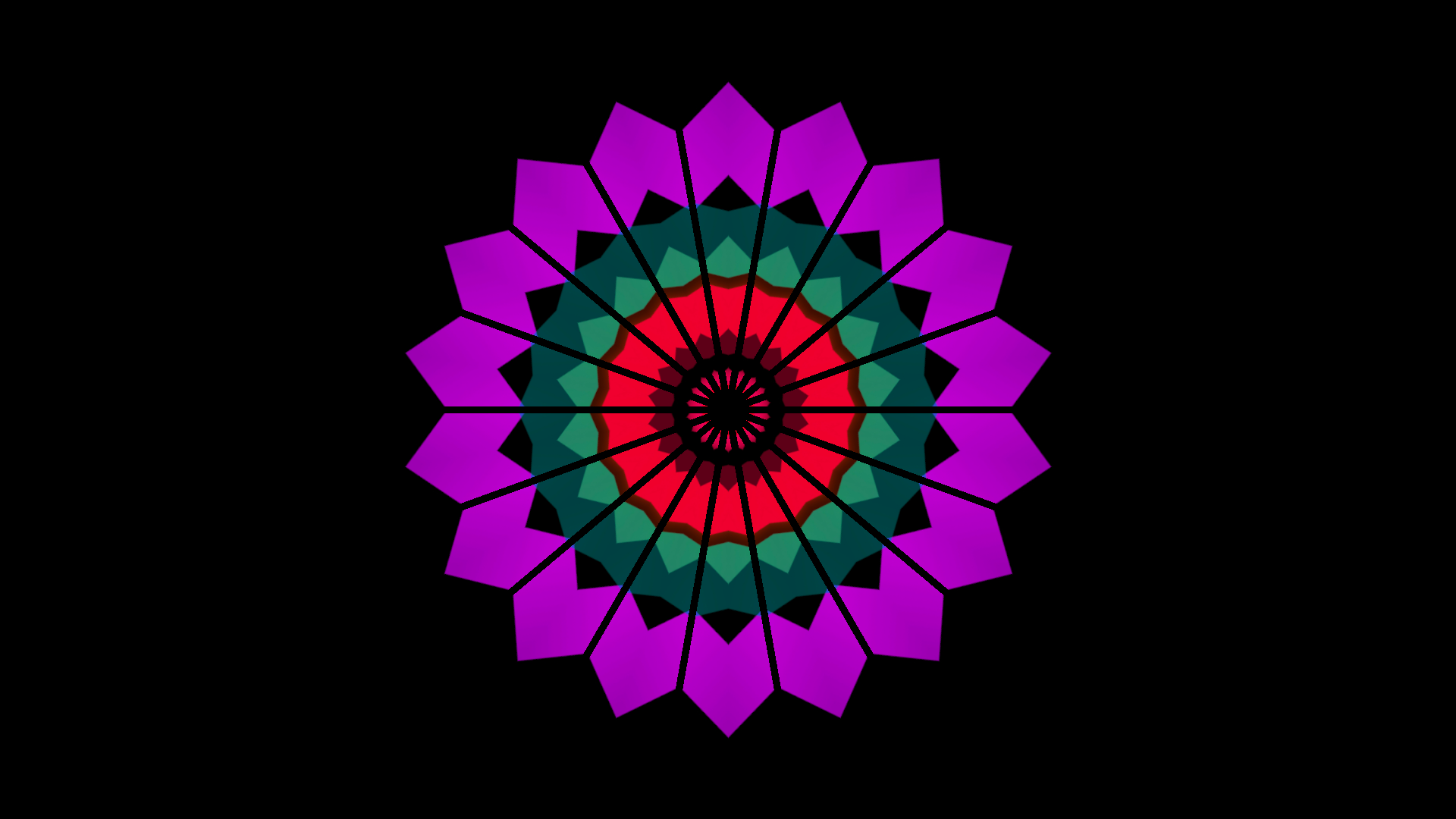 Minimalist Colorful Flower Wheel by lonewolf6738