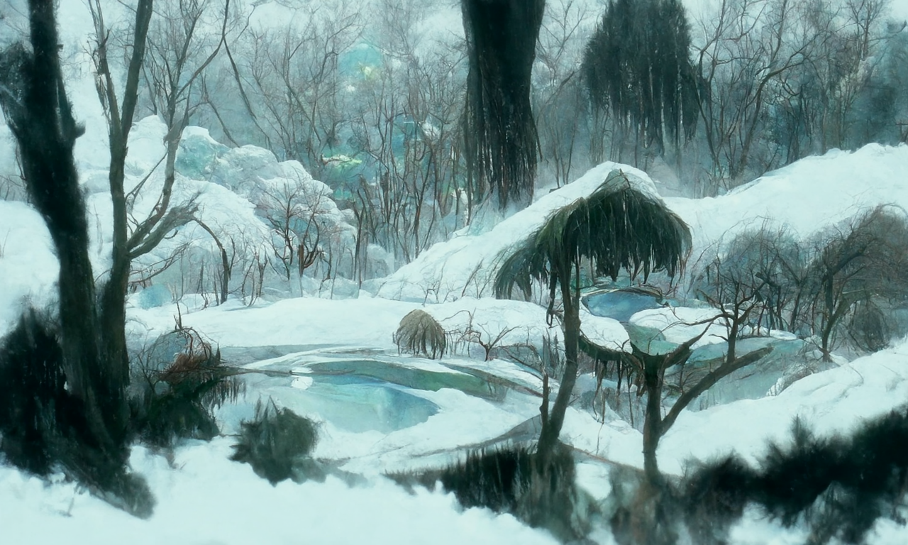 snow cover trees