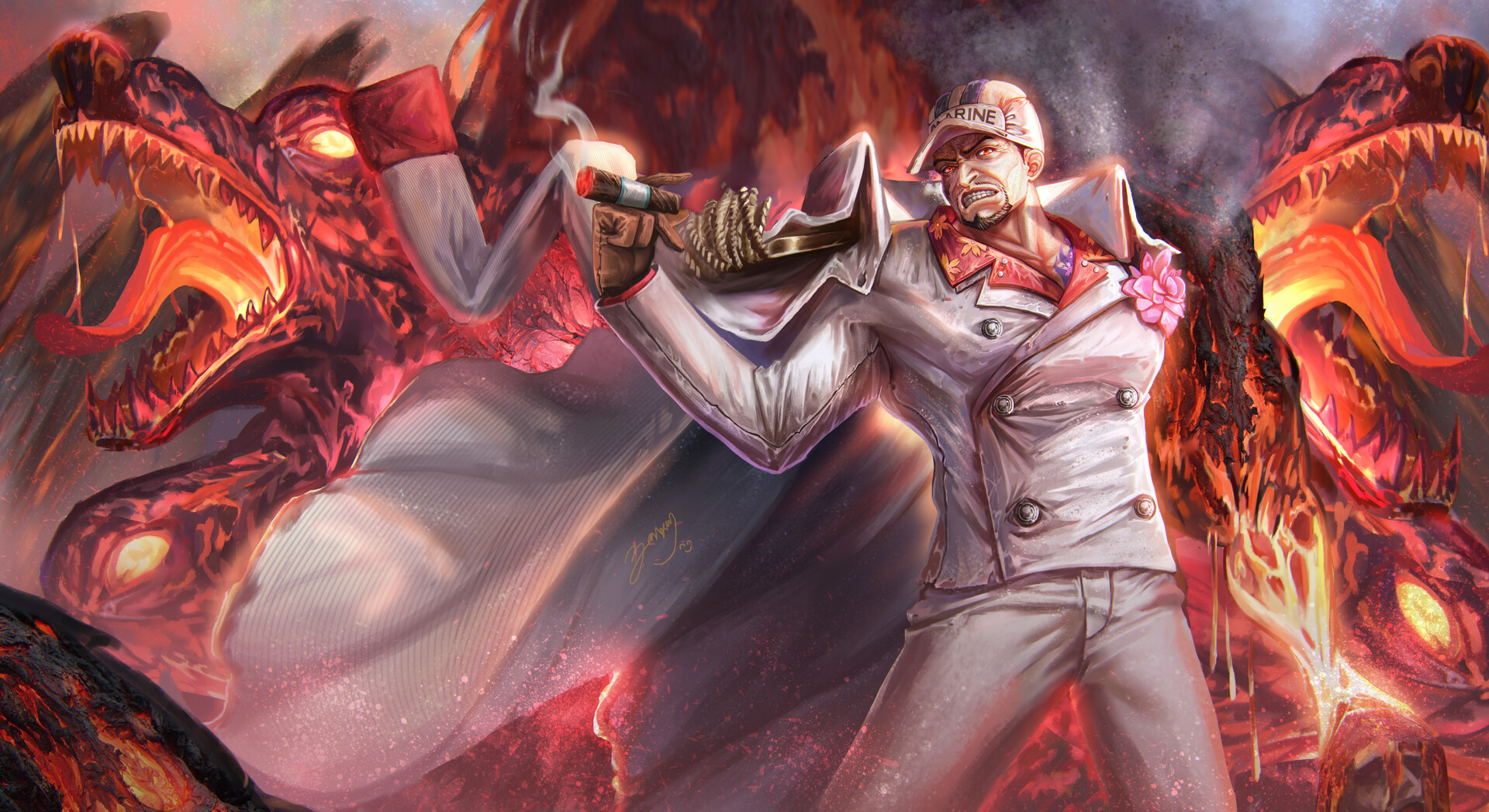 Download Akainu (One Piece) Anime One Piece Art