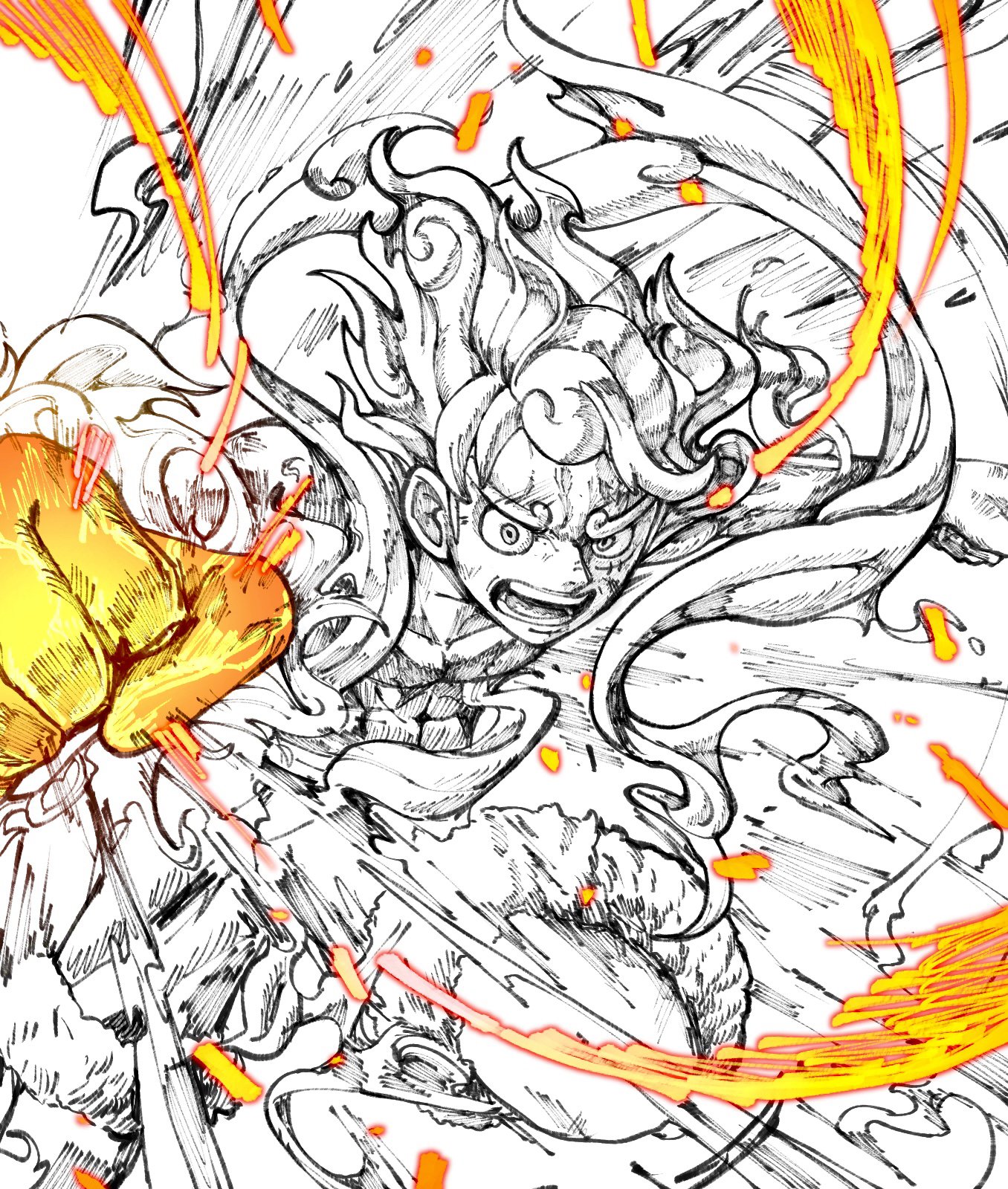 Download Gear 5 (One Piece) Monkey D. Luffy Anime One Piece Art