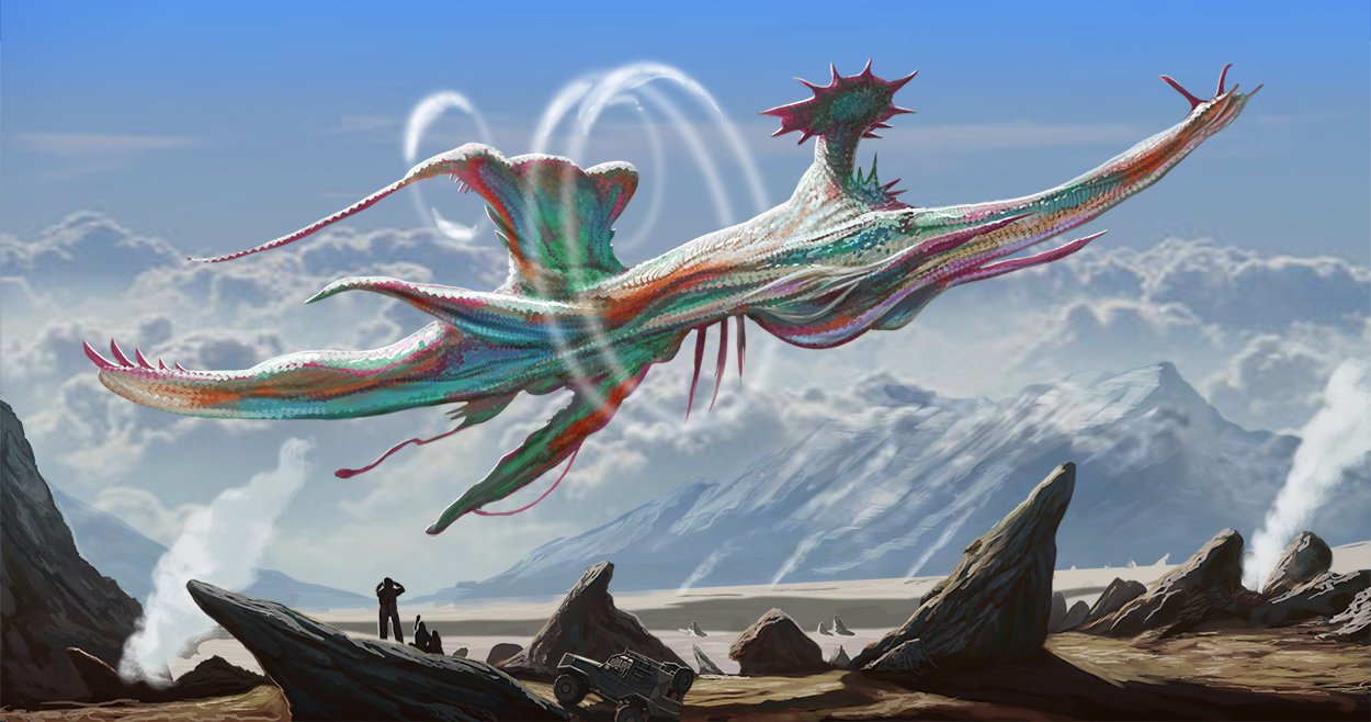 Download Sci Fi Alien Fantasy Dragon Landscape Fantasy Landscape Art