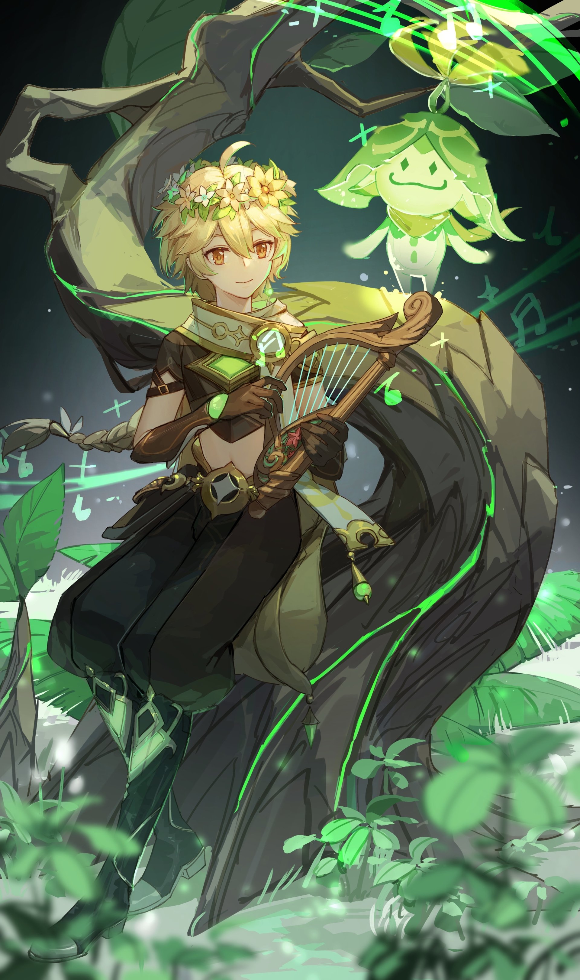 Traveler Aether's Sylvan Lute — Genshin Impact