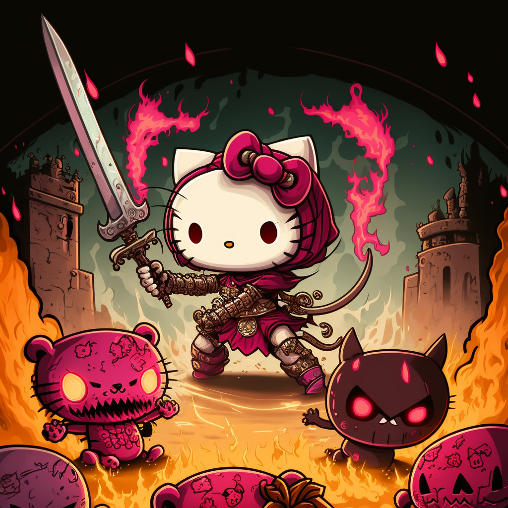 Hello Kitty Daemon Hunter by vinny47