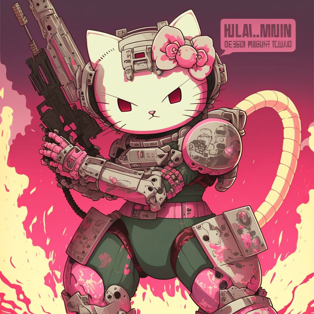 Hello Kitty Doomslayer by vinny47