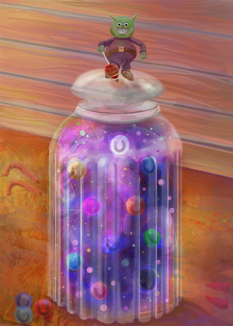 Download Magic Treat Goblin Fantasy Candy Art by Nusja