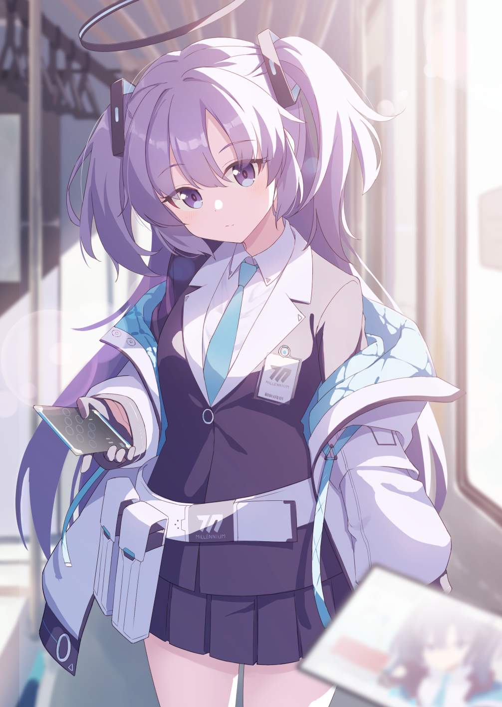 Download Purple Dress Purple Eyes Purple Hair Video Game Blue Archive Art