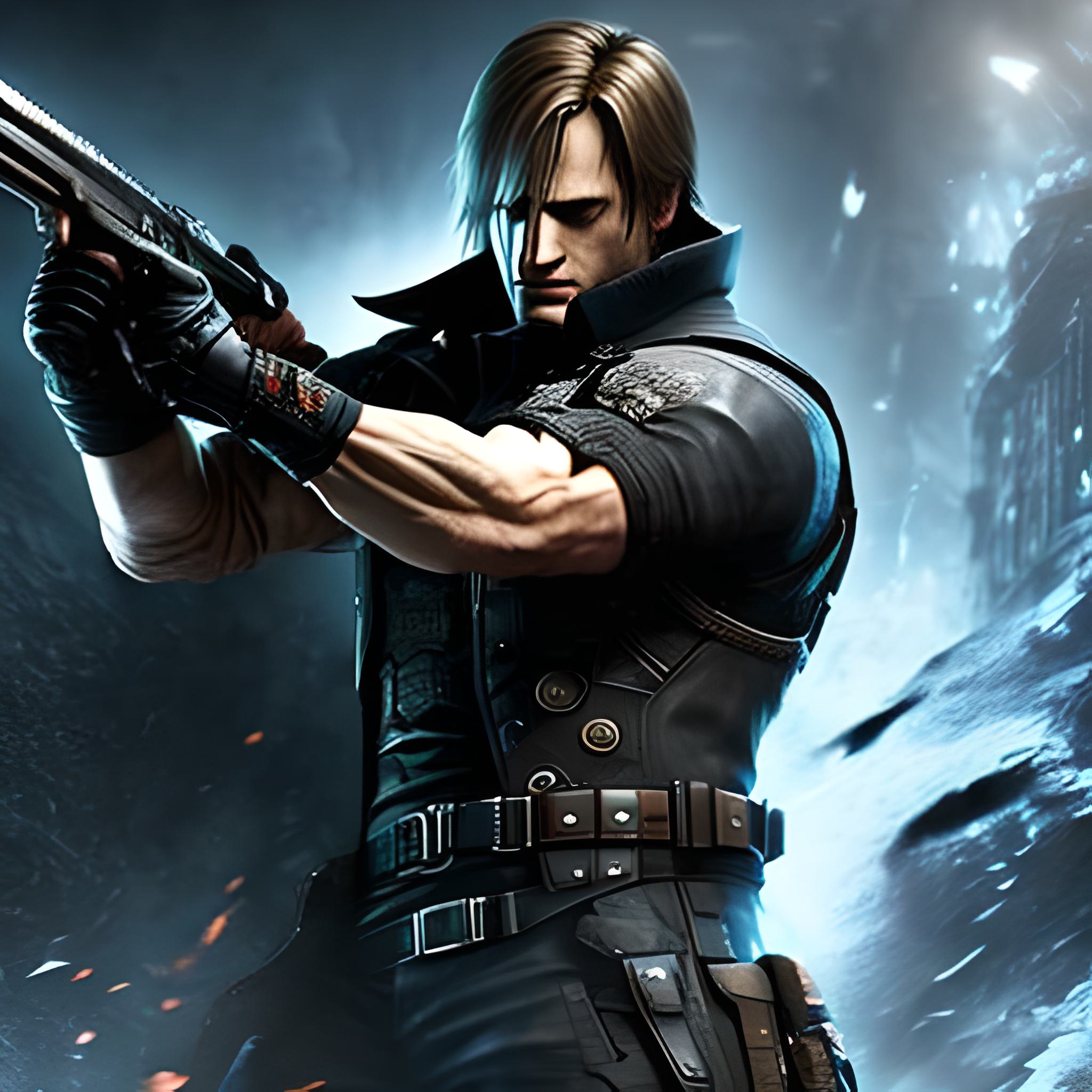 Download AI Art Leon S. Kennedy Video Game Resident Evil 4 Art by marukuss