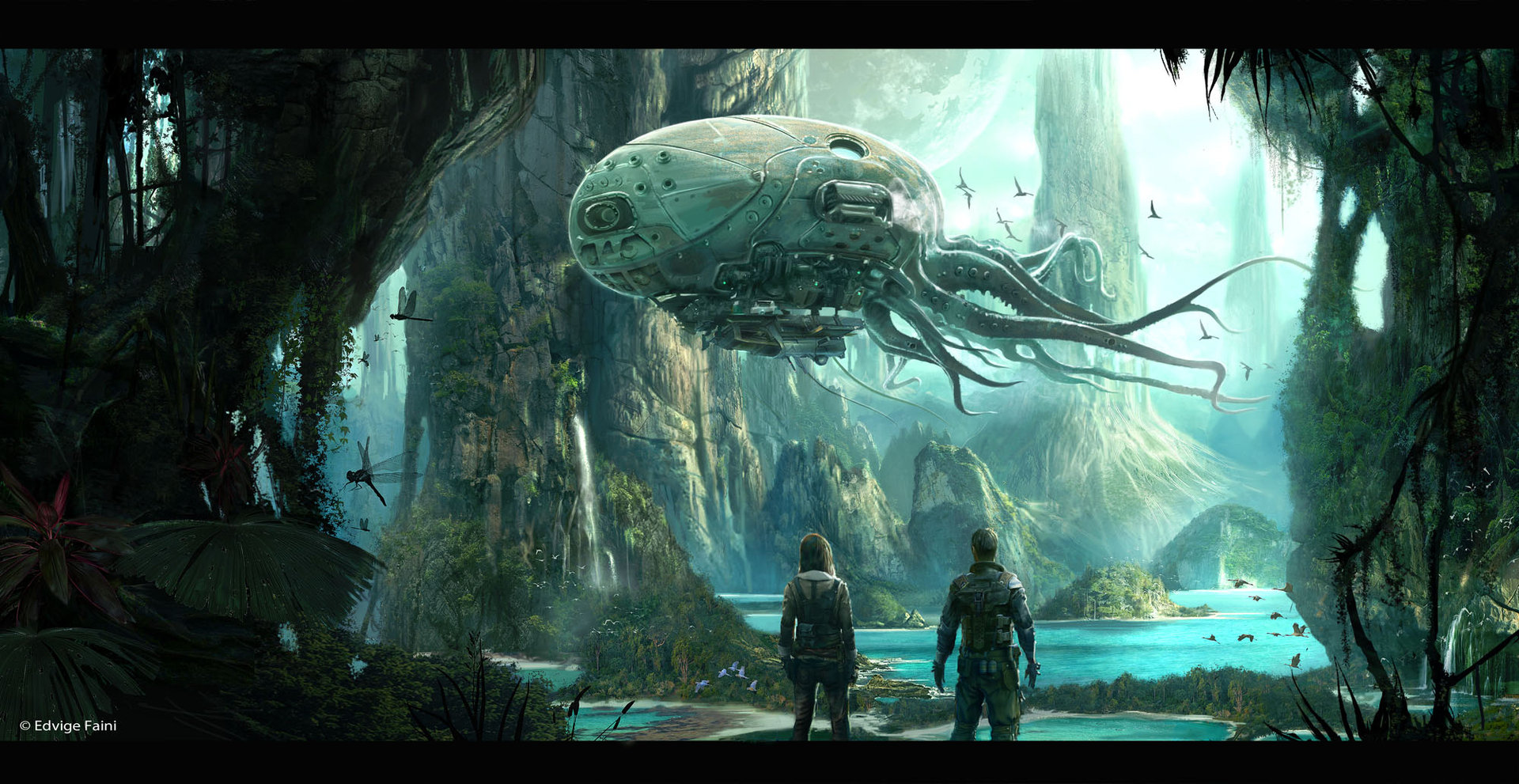 Download Sci Fi Alien Alien Landscape Futuristic Exploration Art