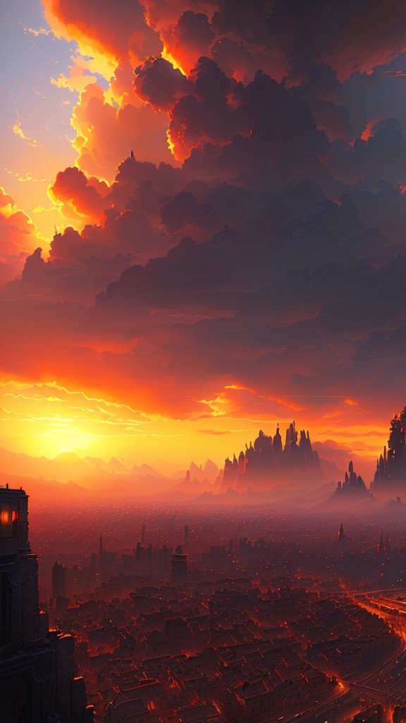 Download AI Art Artistic Sunset Art