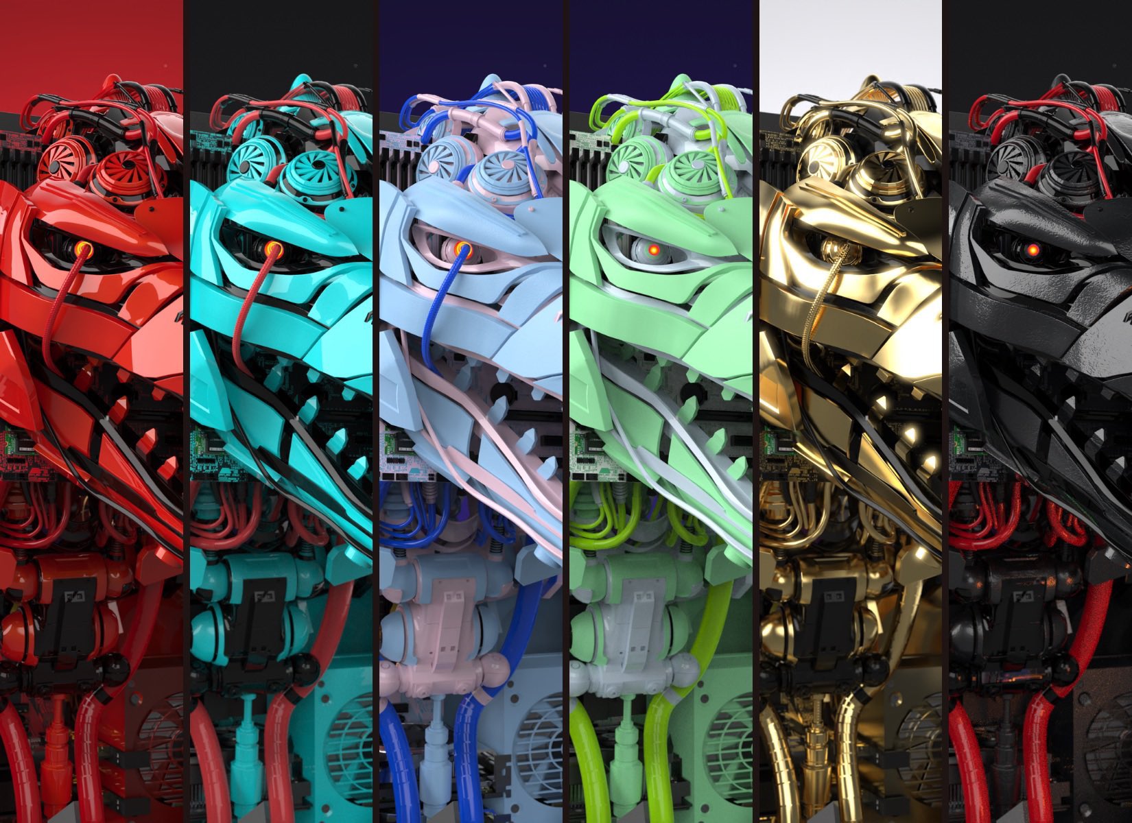 Chiptos X Zilla GodZilla Computer Part Robot Multiple Desktop NFT ...