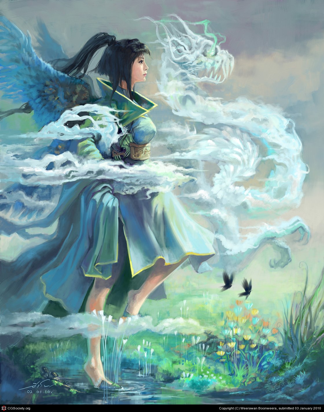 Whispers of the Ethereal Dragon: A Fantasy Guardian's Journey