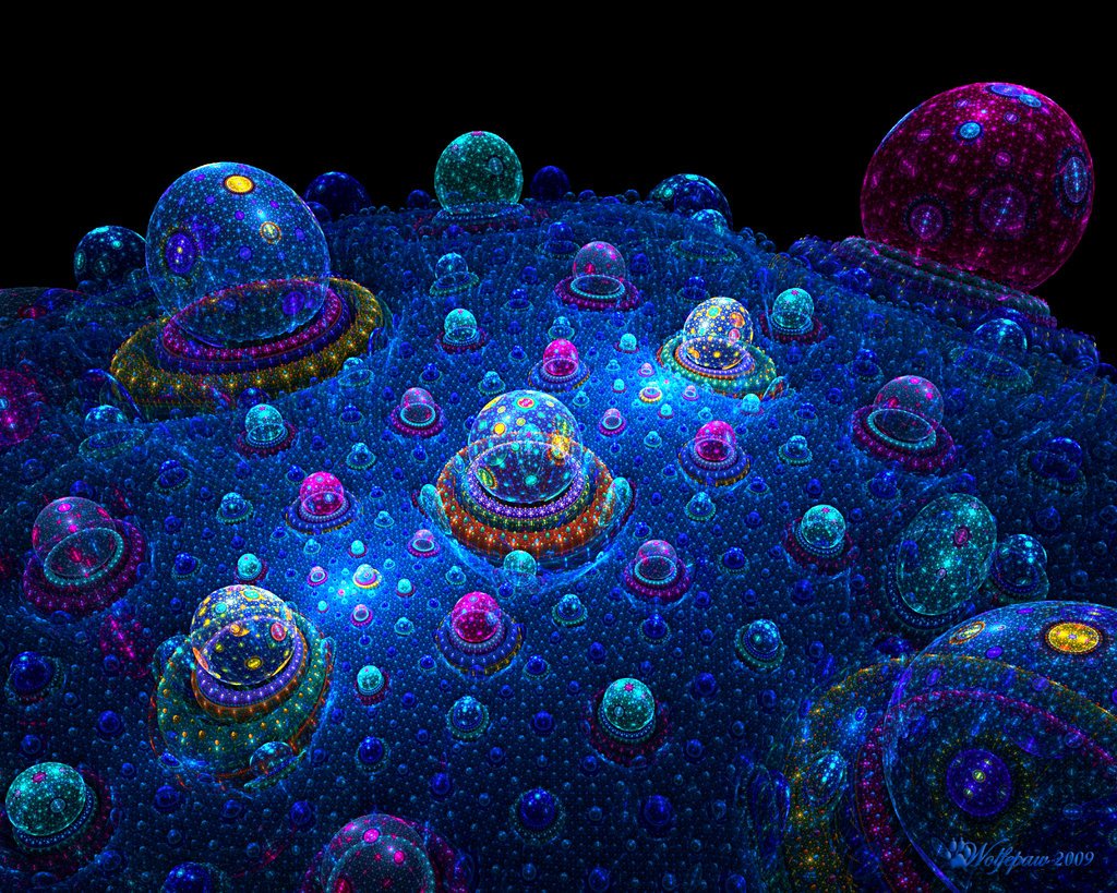 Cosmic Fractal Realms: An Abstract Universe in Motion