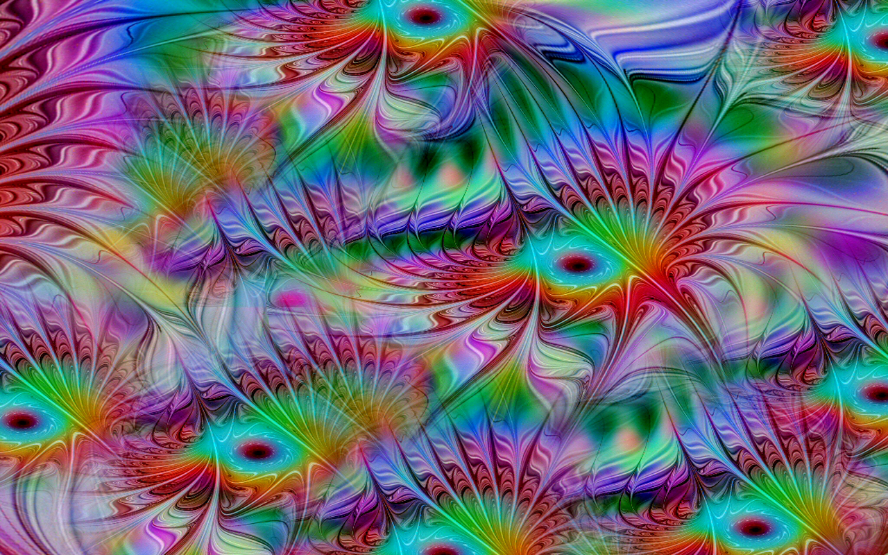 Vibrant Fractal Symphony: Abstract Patterns in Motion