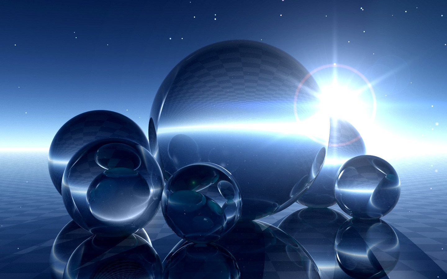 Shimmering Spheres: A Digital Art Odyssey