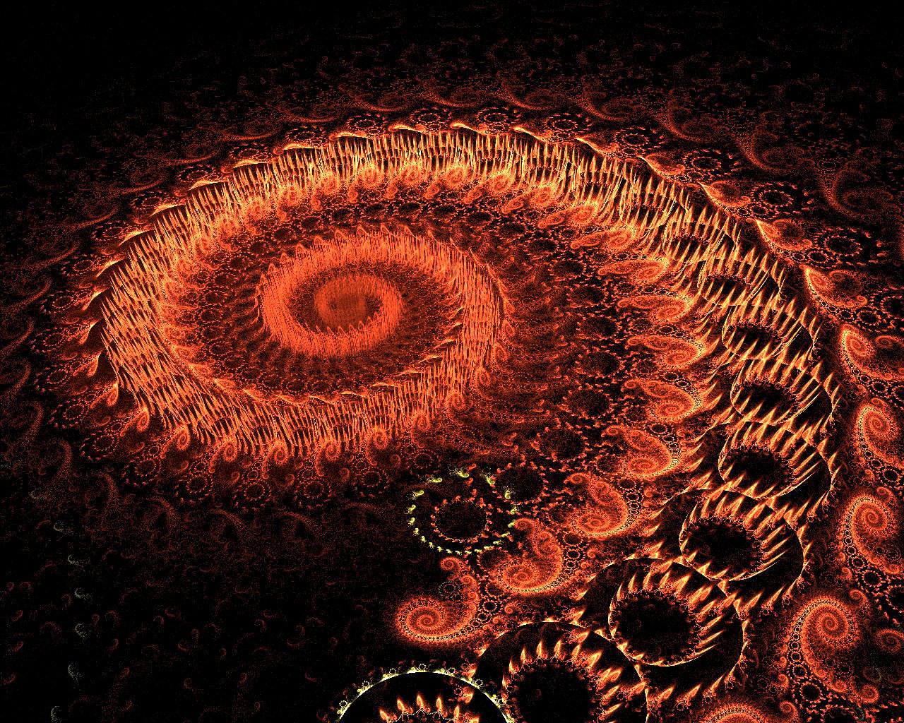Fiery Spiral: An Artistic Digital Journey