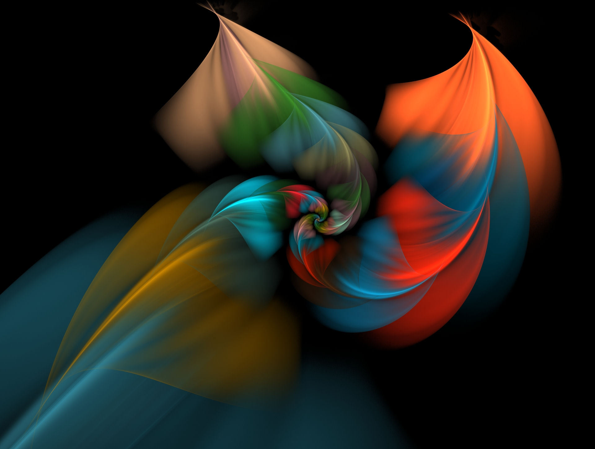 Vibrant Whirls: A Journey through Digital Art