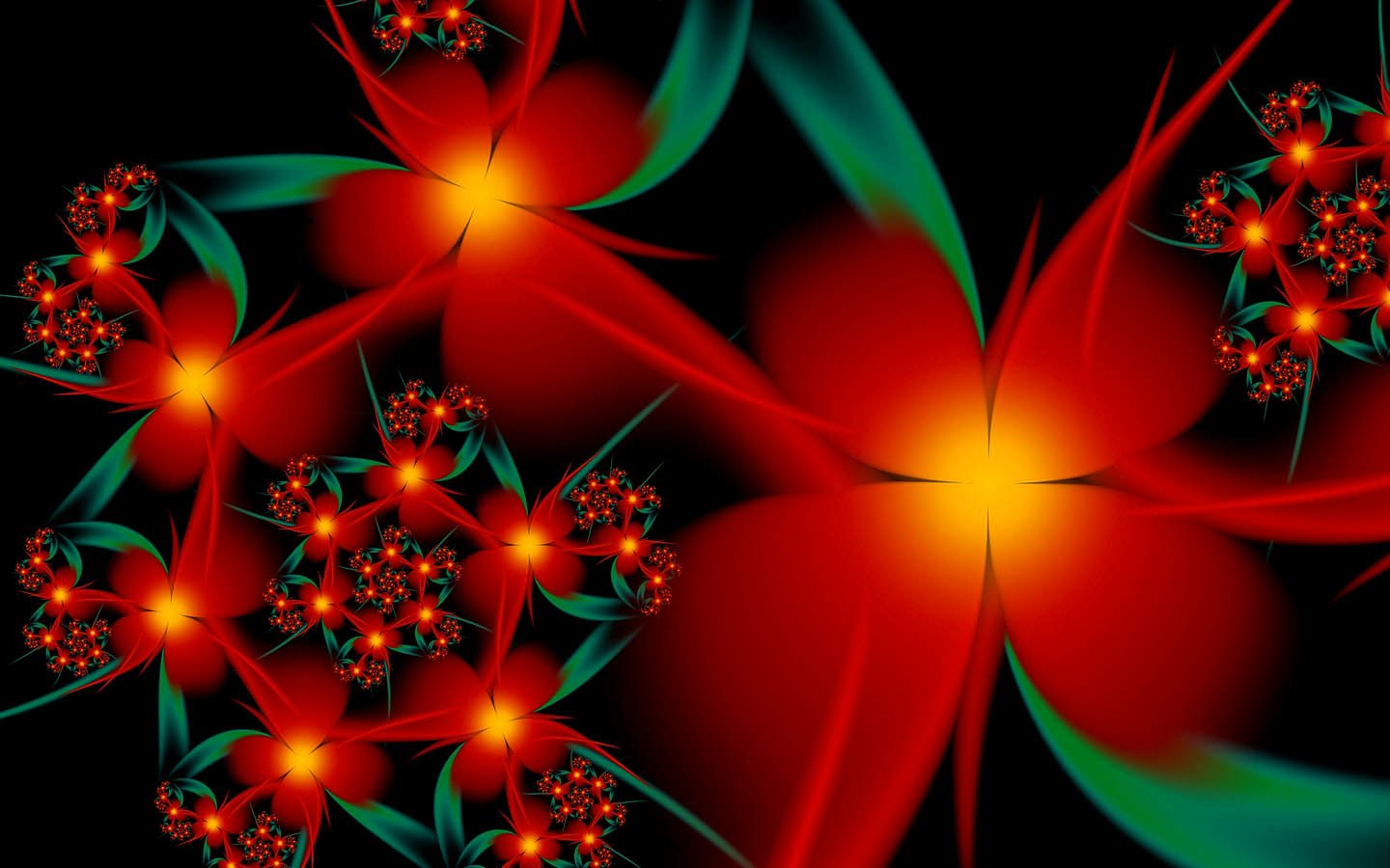 Floral Fusion: A Vibrant Digital Art Experience