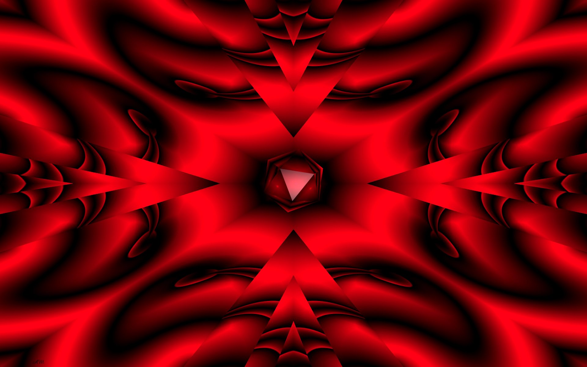Crimson Geometry: An Artistic Exploration in Digital Art