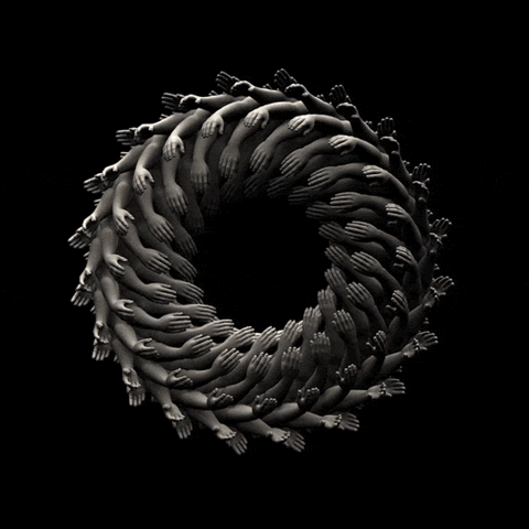 Gothic Whirl of Dark Hands