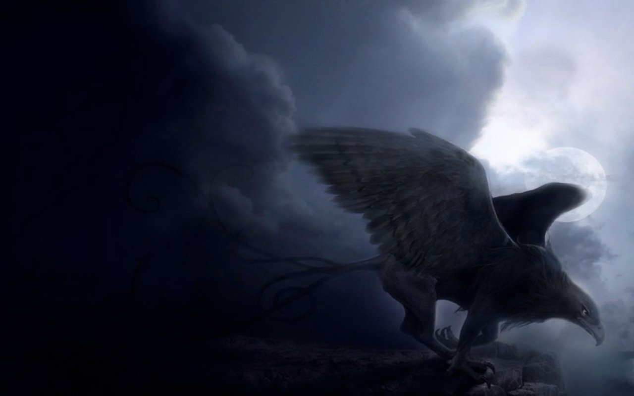 Shadowed Griffin of the Twilight Realm