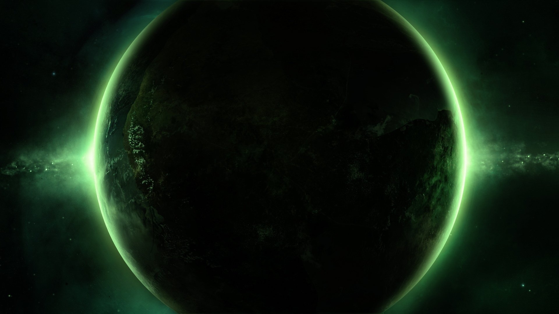 Emerald Eclipse: A Sci-Fi Planet in the Shadows