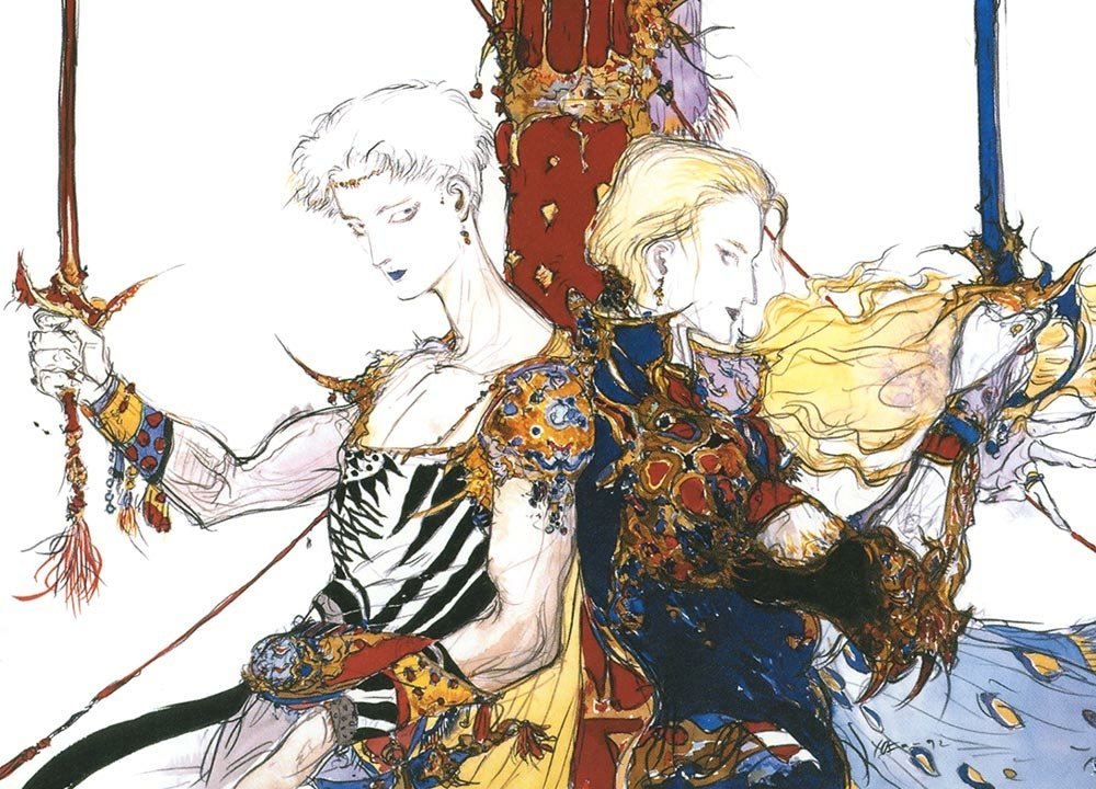 Bartz & Faris ~ Final Fantasy V by Yoshitaka Amano