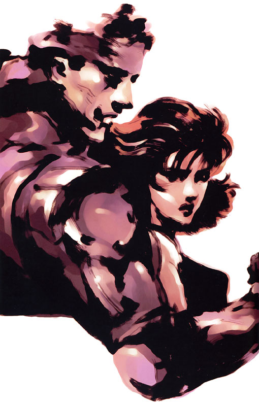 Snake & Meryl 3 ~ Metal Gear Solid by Yoji Shinkawa