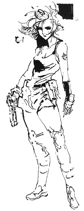 Meryl Sketch 11 ~ Metal Gear Solid by Yoji Shinkawa