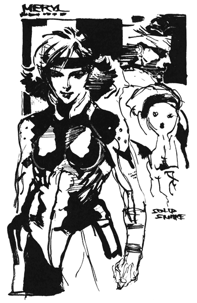 Snake & Meryl 7 ~ Metal Gear Solid by Yoji Shinkawa