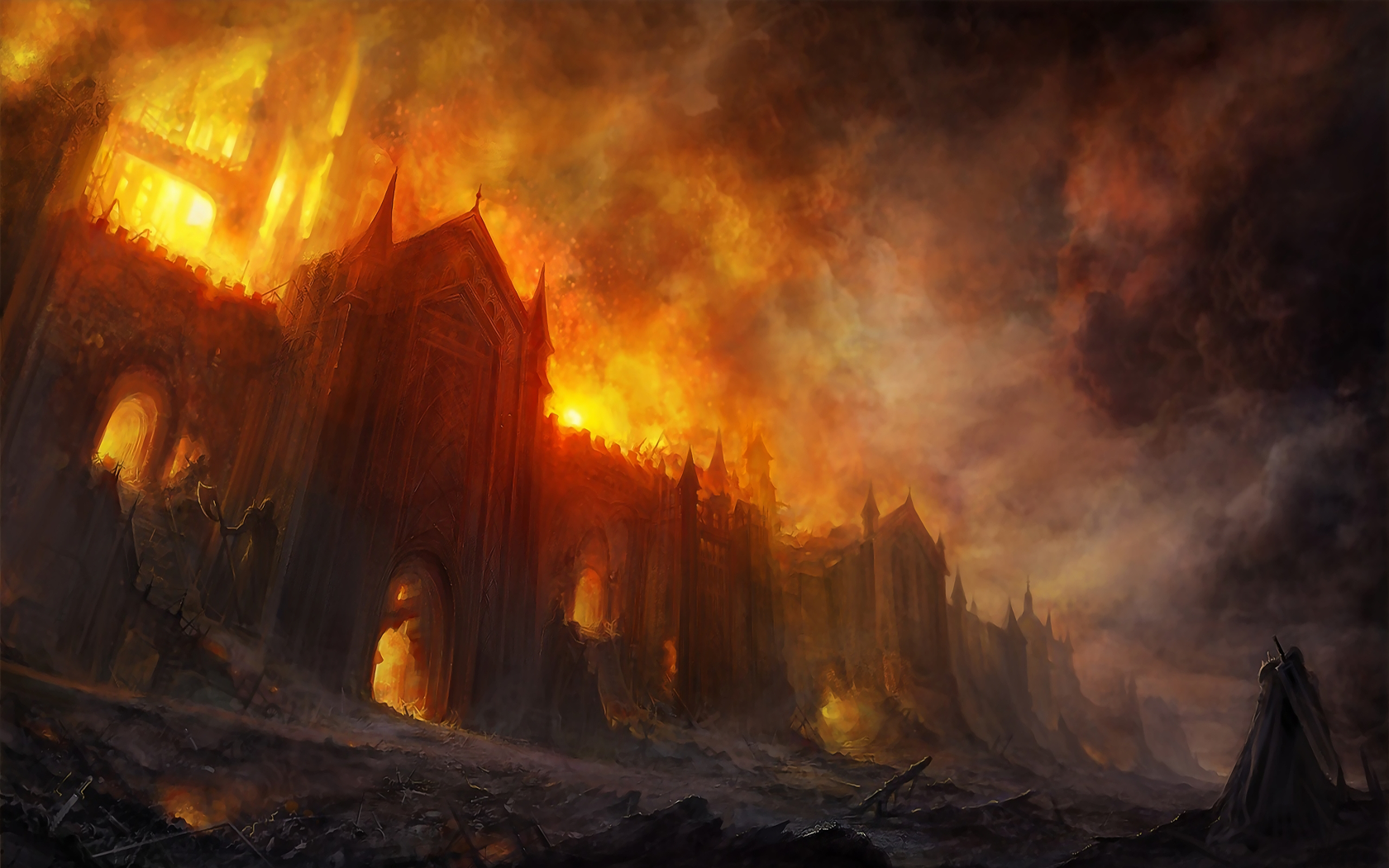 Inferno's Red Keep: A Fiery Fantasy Fortress