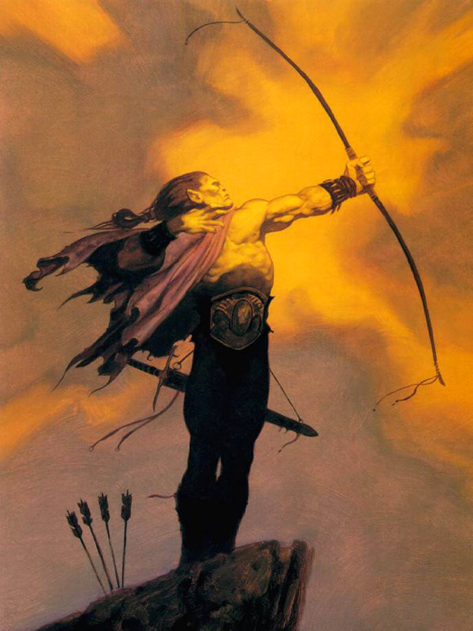 Gerald Brom’s Fantasy Archer: A Silent Bow against Fiery Skies