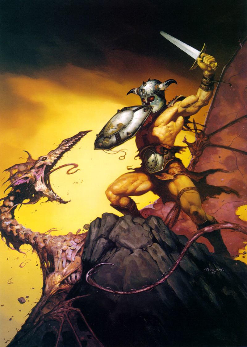 Gerald Brom's Fierce Fantasy: Warrior vs. Dragon