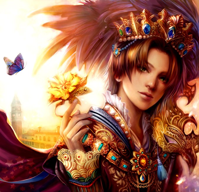Enchanted Monarch: A Fantasy Portrait