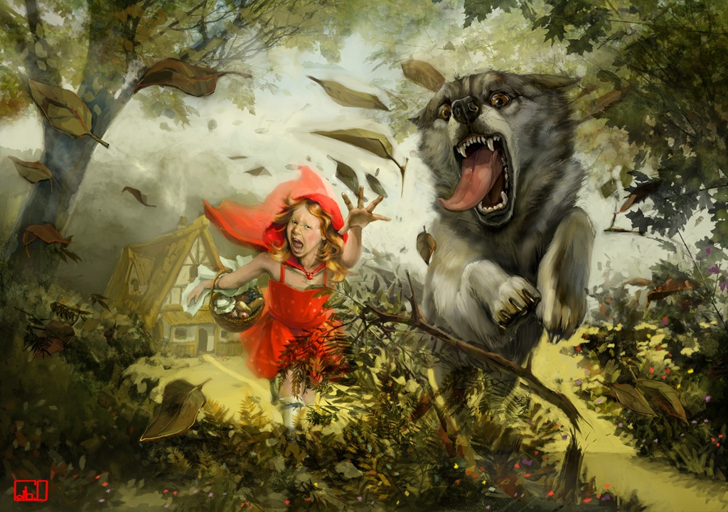 Fantasy Red Riding Hood Art