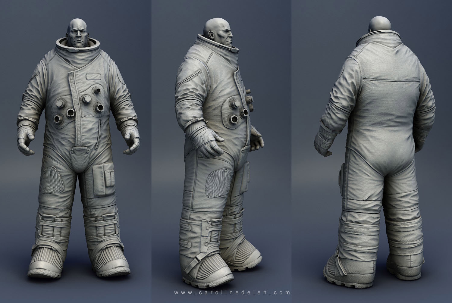 Astronaut Shaded by CarolineDelen