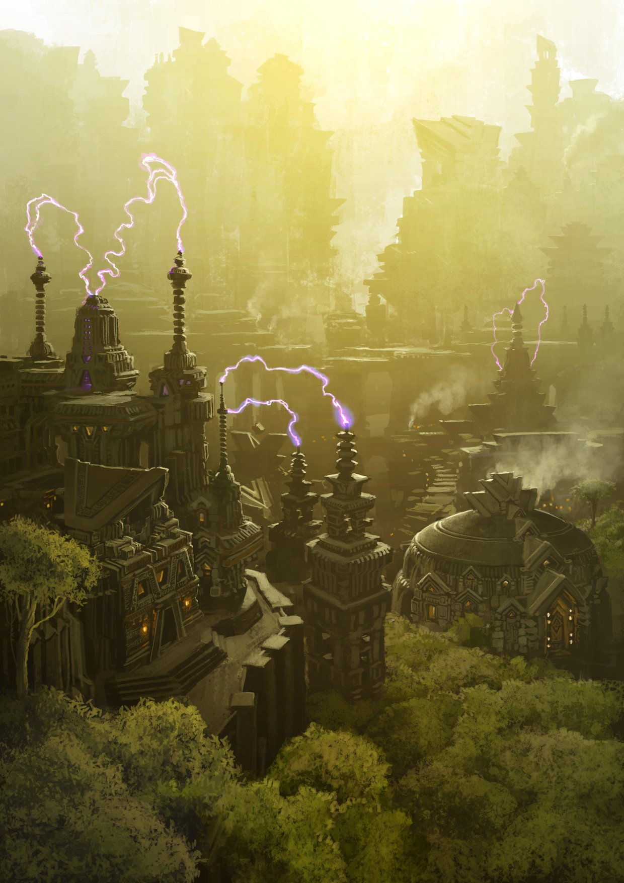 Sunlit Arcane Citadel of the Verdant Spires