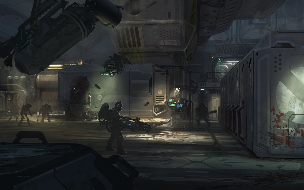 Futuristic Military Outpost: Sci-Fi Operations Under Siege