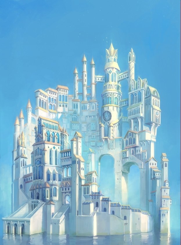 The Enchanted White Tower of Fantasy Architecture