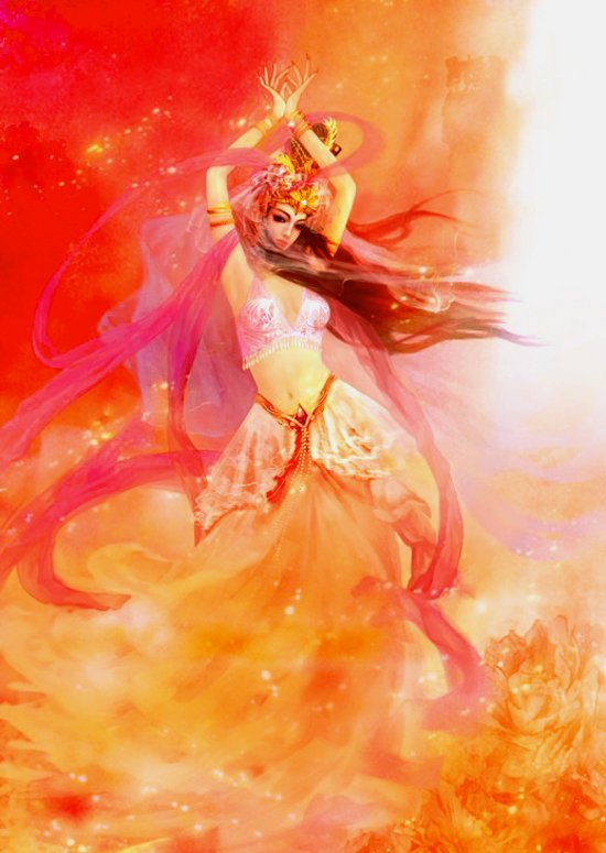 Enchanted Elegance: A Fantasy Woman's Dance