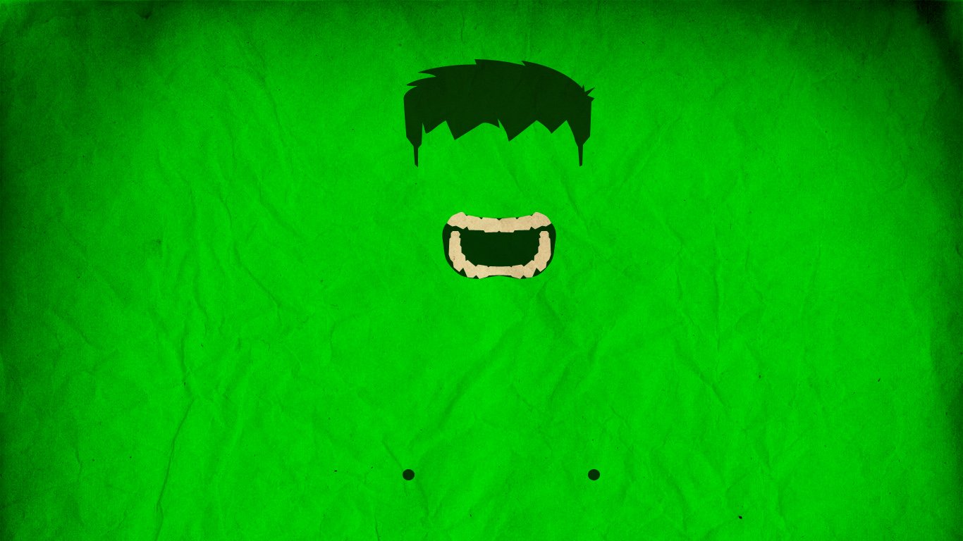Emerald Hulk Grin | Comic Hulk Minimalist | Hulk: Grinning Icon