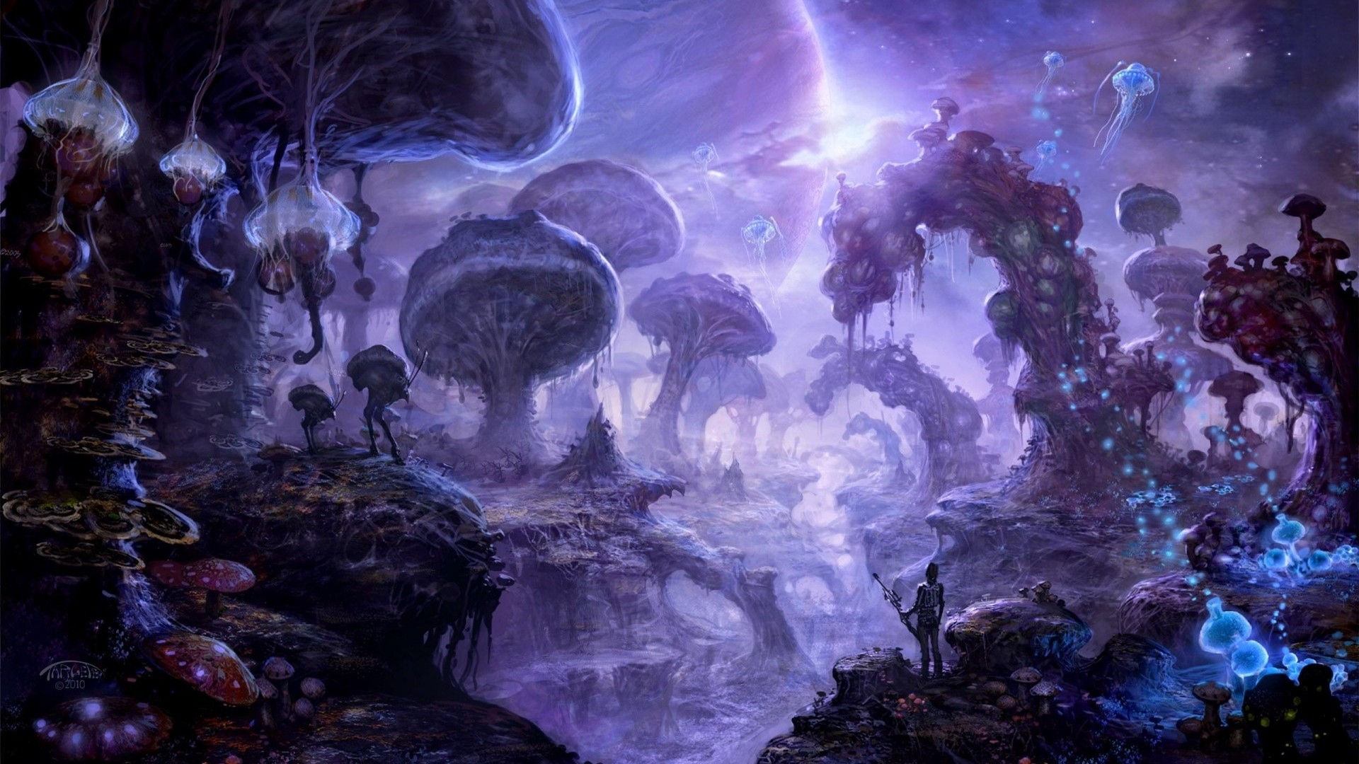 Download Purple Surreal Fantasy Landscape Fantasy Landscape Art