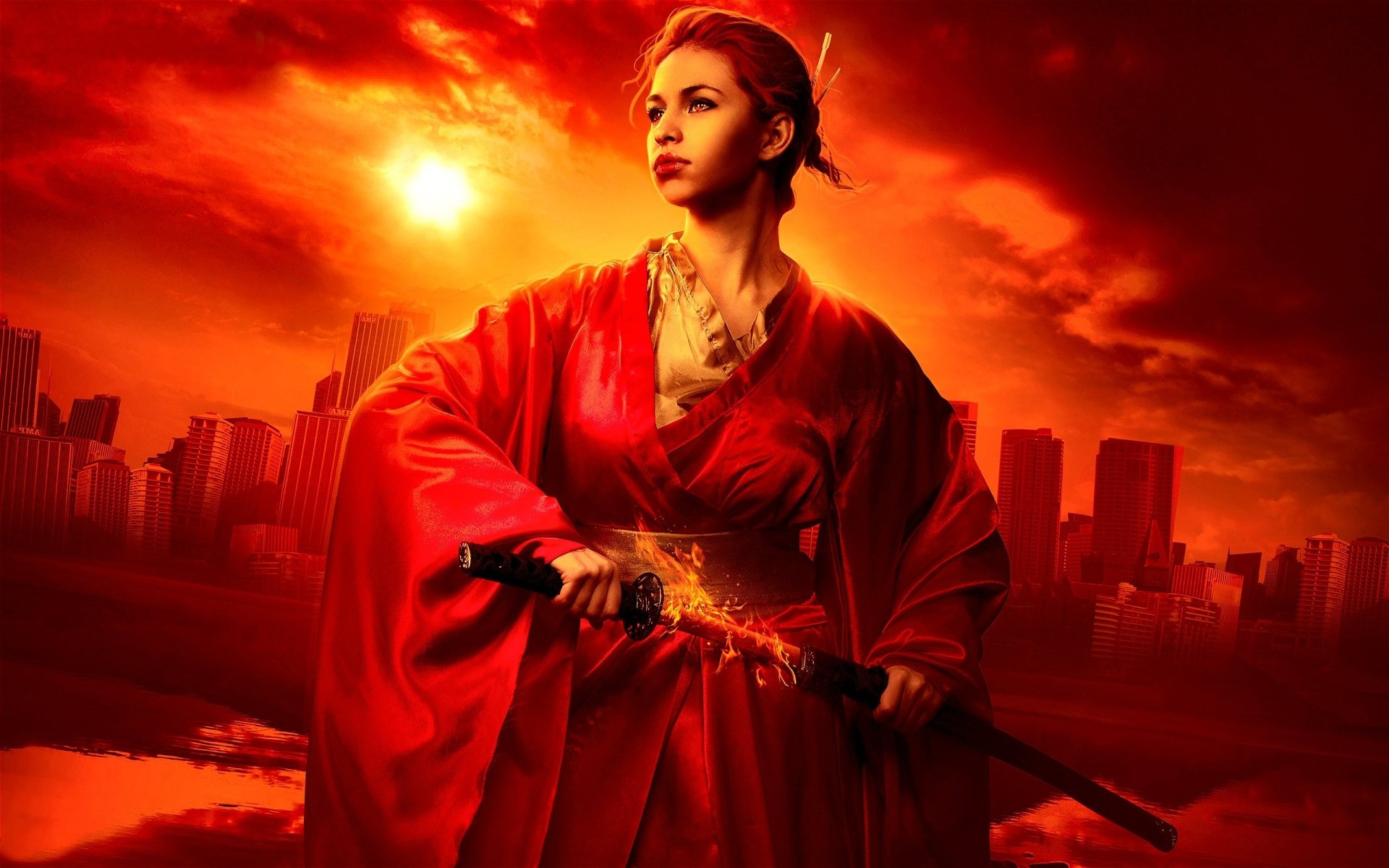 Fiery Sentinel: The Warrior Woman of a Fantasy Realm