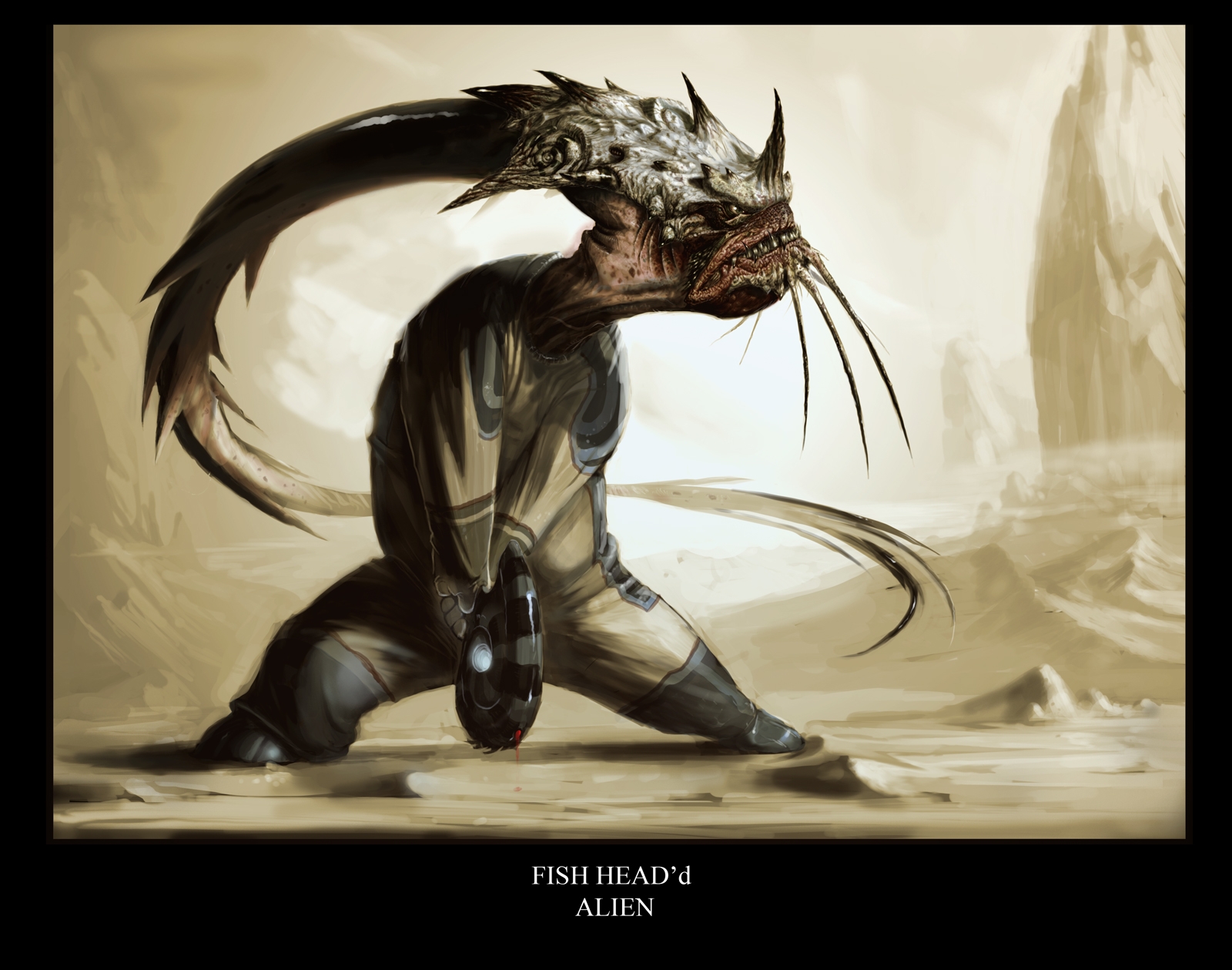 fish head'd alien guy by joevriens