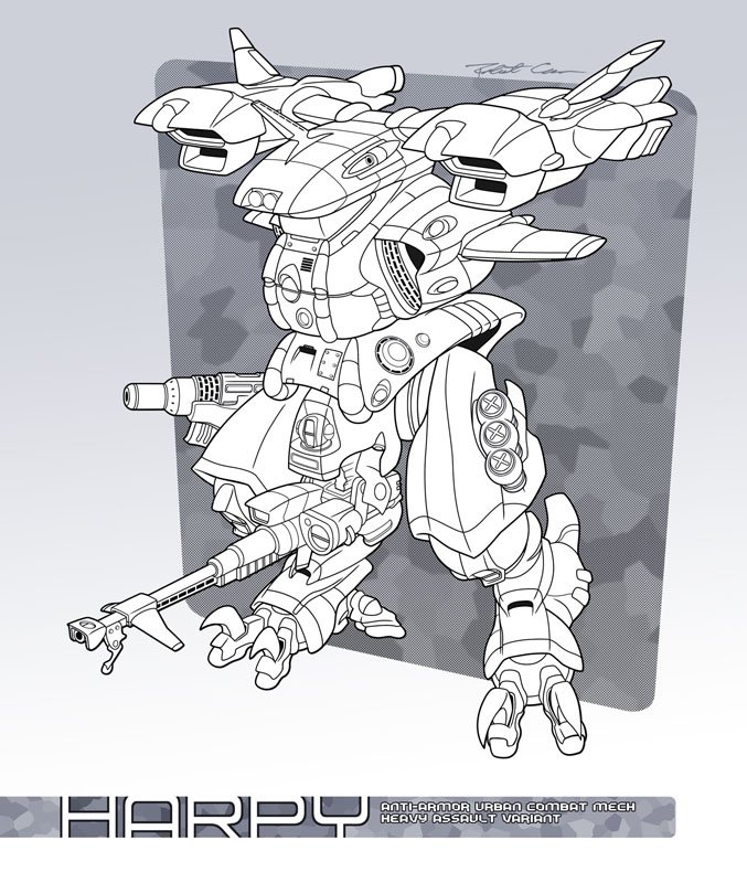 HARPY Assault Mech by Rob_Cavanna