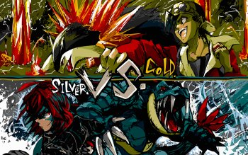 Pokemon Red Vs Gold Fan Art