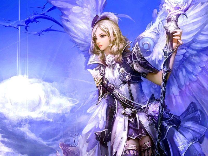 Celestial Guardian: A Fantasy Angel in Ethereal Splendor